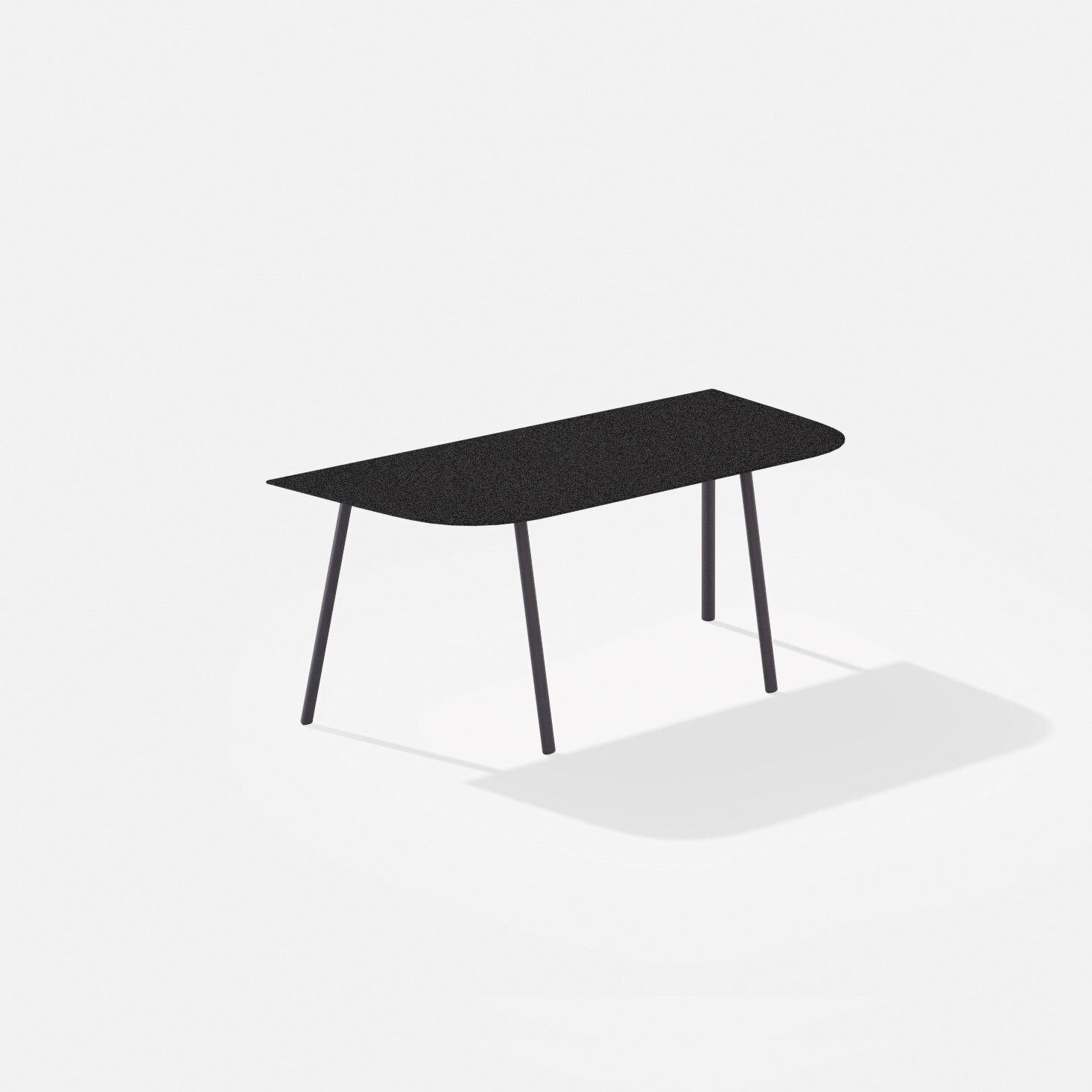 Mosaiko low table top speckled aluminium