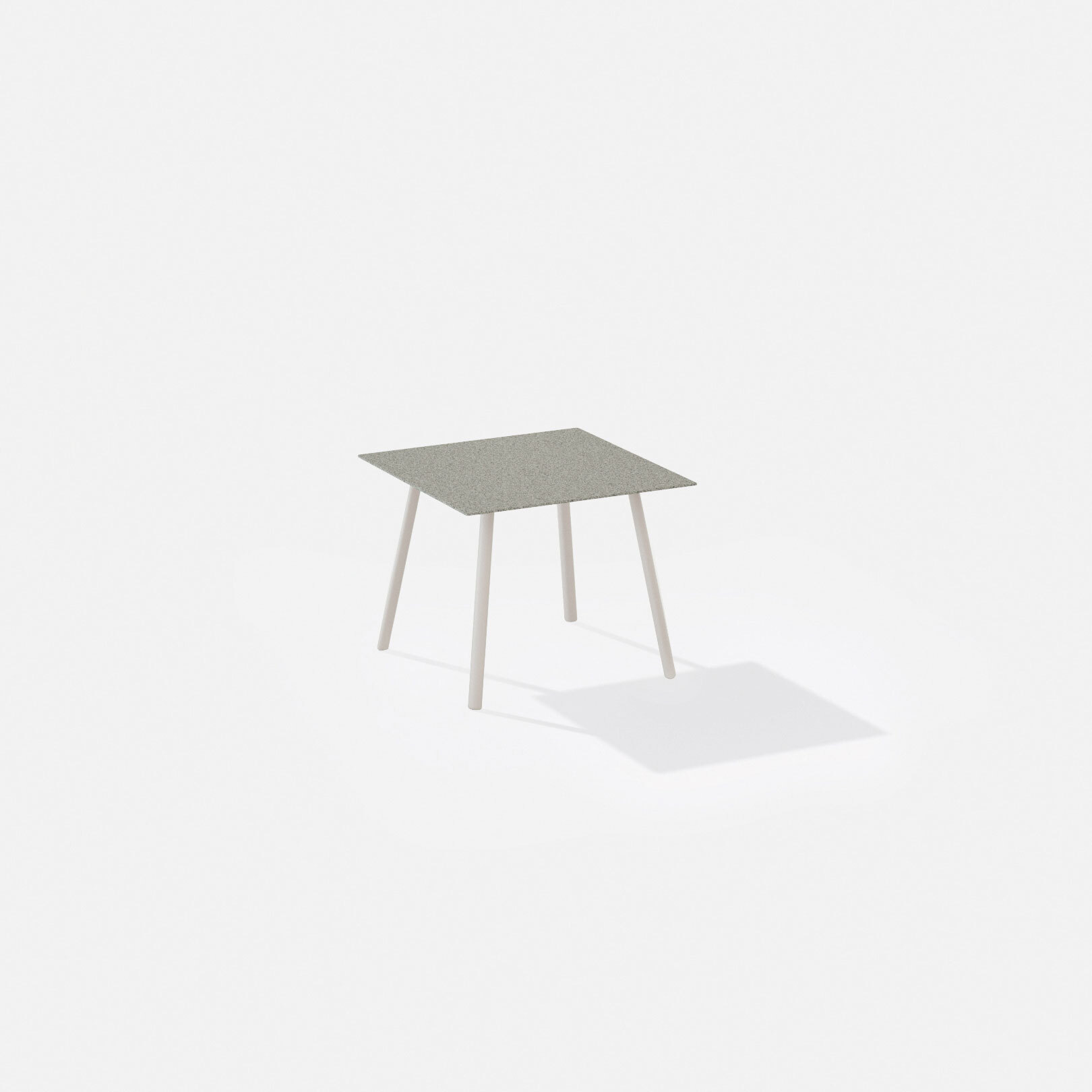 Mosaiko low square table top speckled aluminium