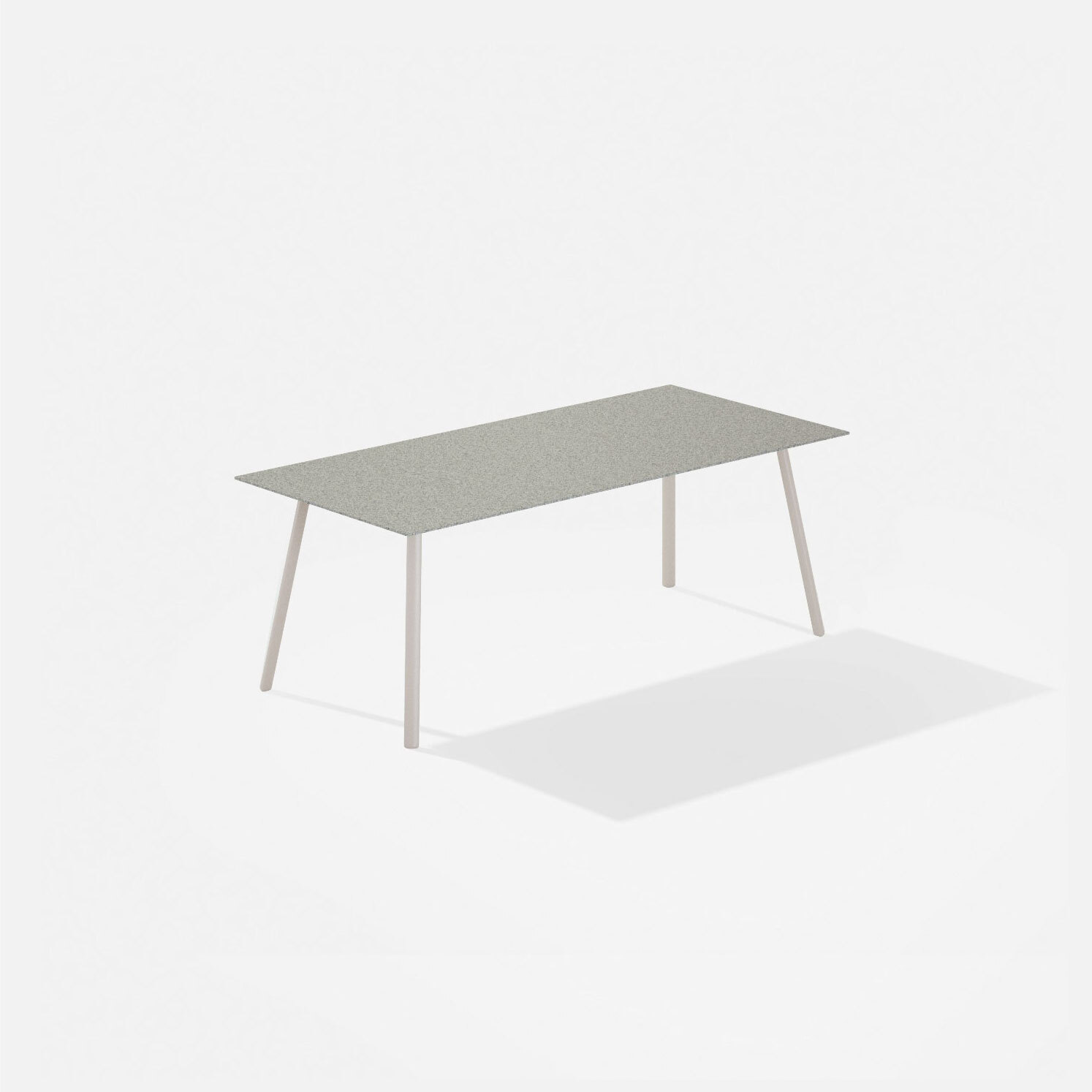 Mosaiko low rectangular table top speckled aluminium