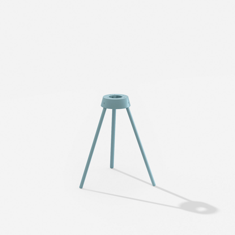 Zebra three-legged base for table tops 65 x h 65 cm