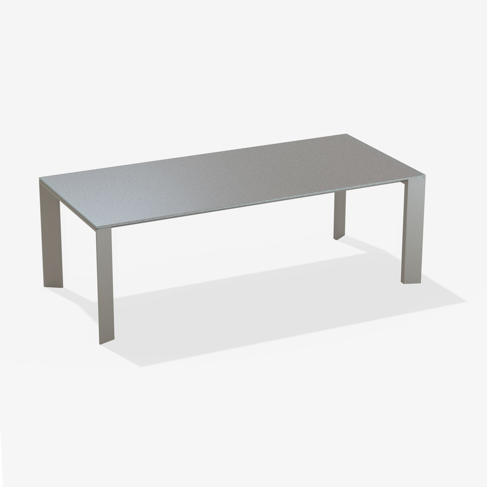 Grande Arche rectangular table top speckled aluminium