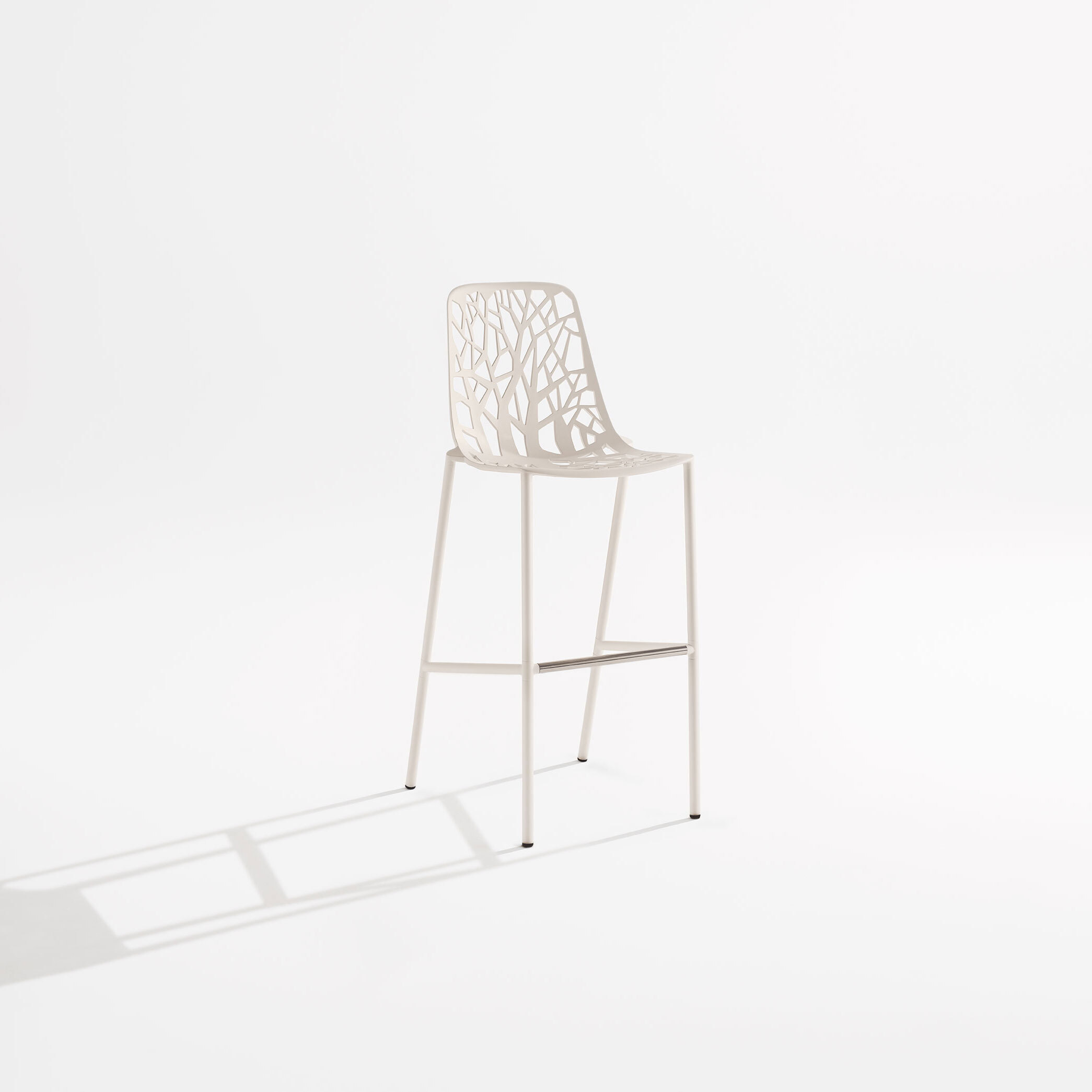 Forest stool with high backrest 48 x 56 x h 78/117 cm