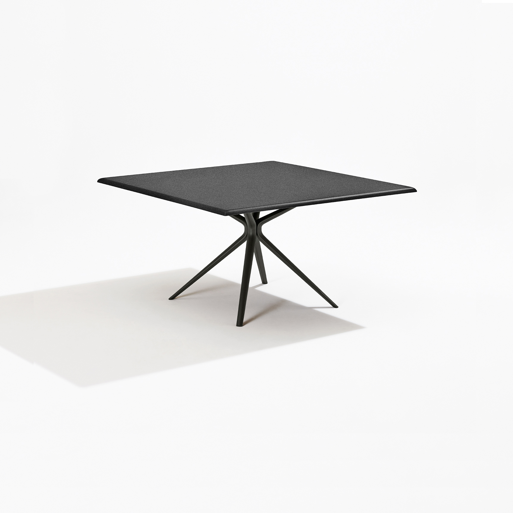 Moai square table top speckled aluminium